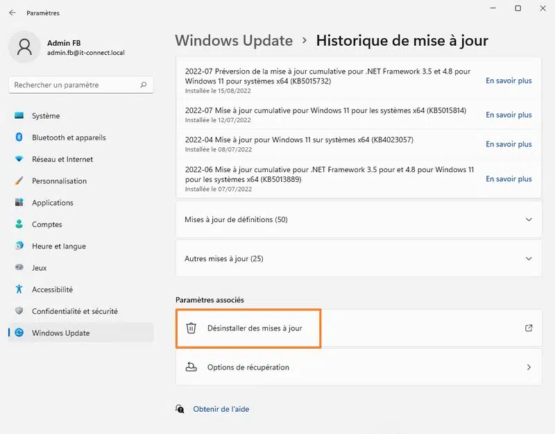 4 méthodes pour désinstaller une mise à jour sur Windows 11