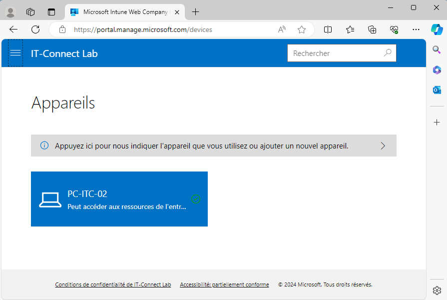 Intune - Découverte du Portail d'entreprise sur Windows