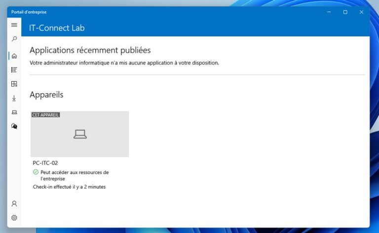 Intune - Découverte du Portail d'entreprise sur Windows