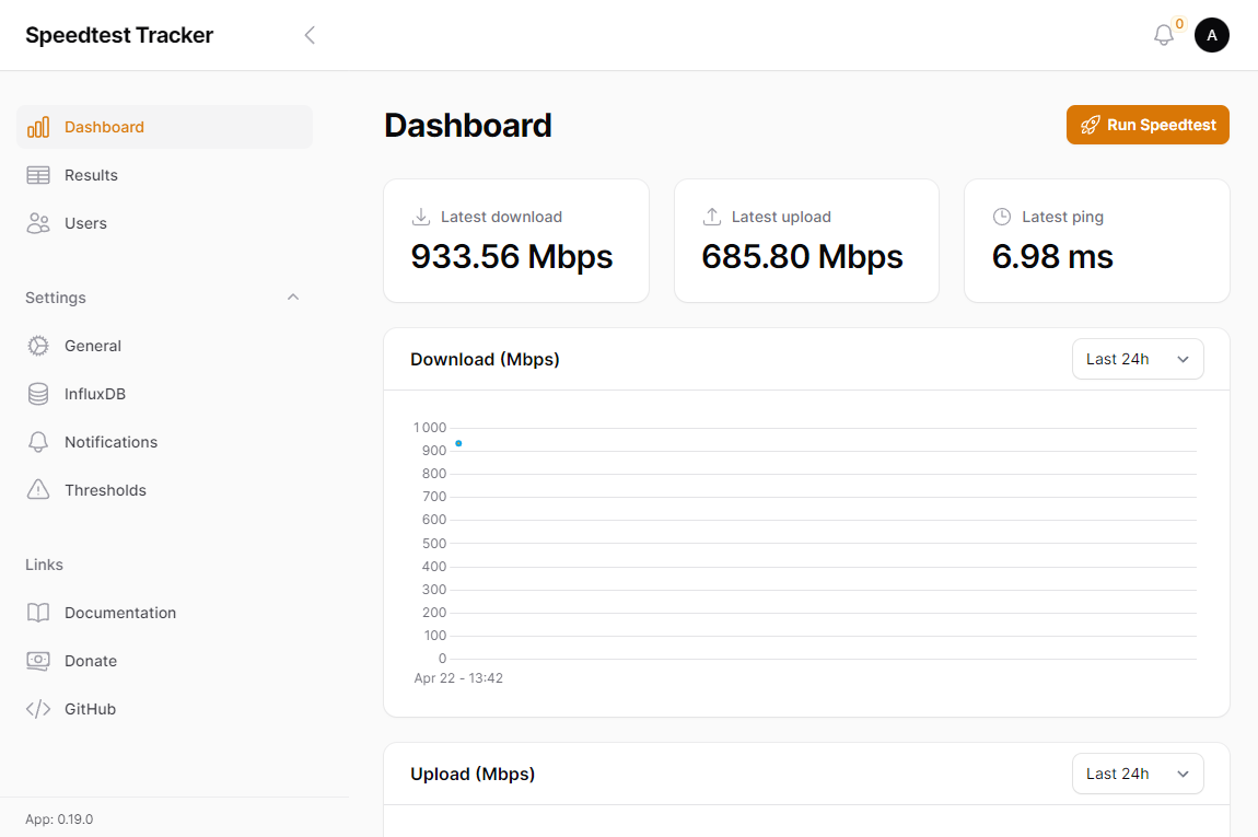 Surveillez votre connexion à Internet avec Speedtest Tracker