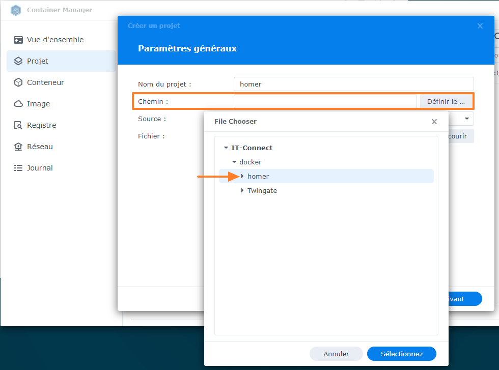 NAS Synology - Déployer un tableau de bord avec Homer