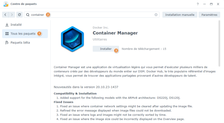 NAS Synology : comment bien utiliser le Container Manager