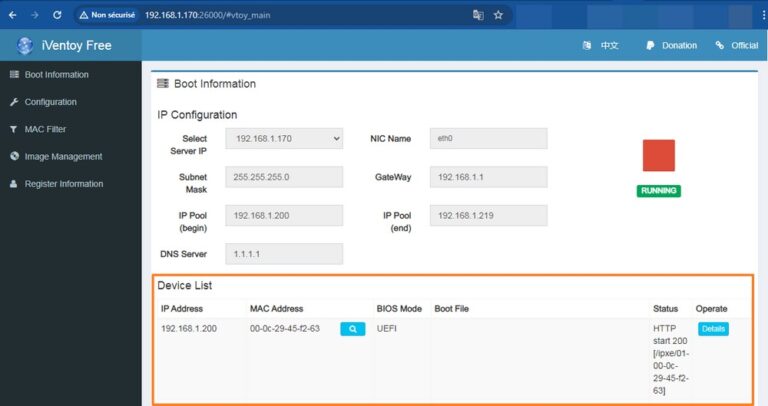 NAS Synology - Installer iVentoy dans un conteneur Docker