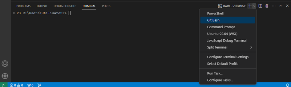 Configurer un profil utilisateur pour Git avec VS Code