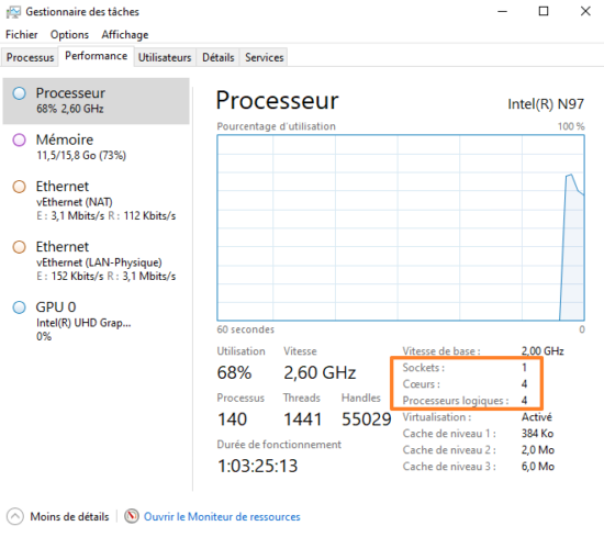 Hyper-V - Configurer le CPU virtuel des VM