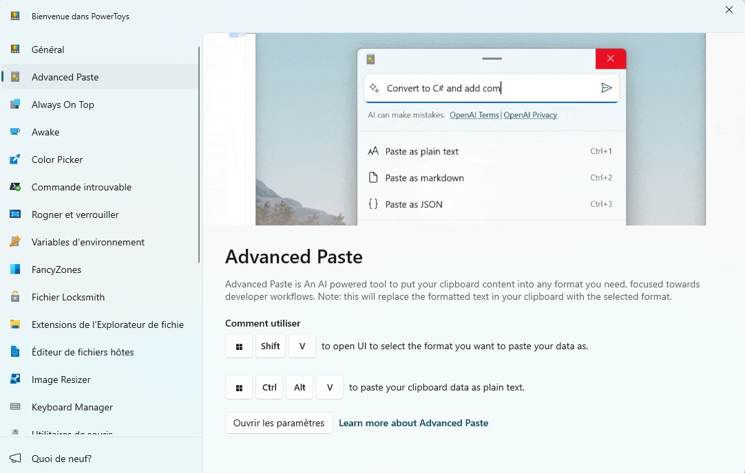 Les PowerToys révolutionnent le copier-coller sous Windows