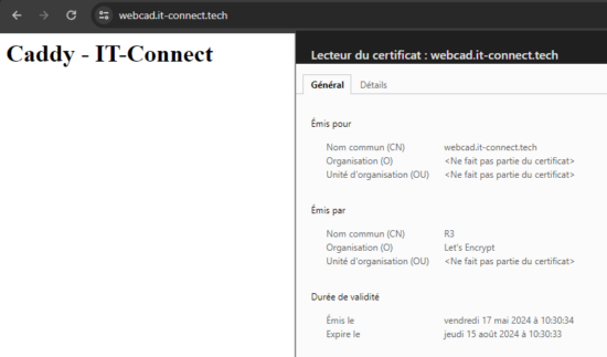 Caddy - Comment installer et configurer ce serveur Web