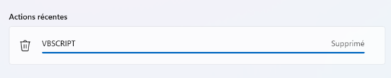Comment désinstaller VBScript sur Windows 11