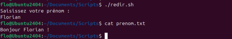 Écrire dans un fichier avec un script Bash sous Linux