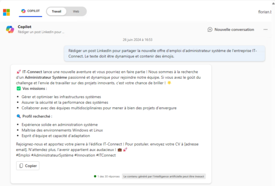 Bien débuter avec Copilot pour Microsoft 365