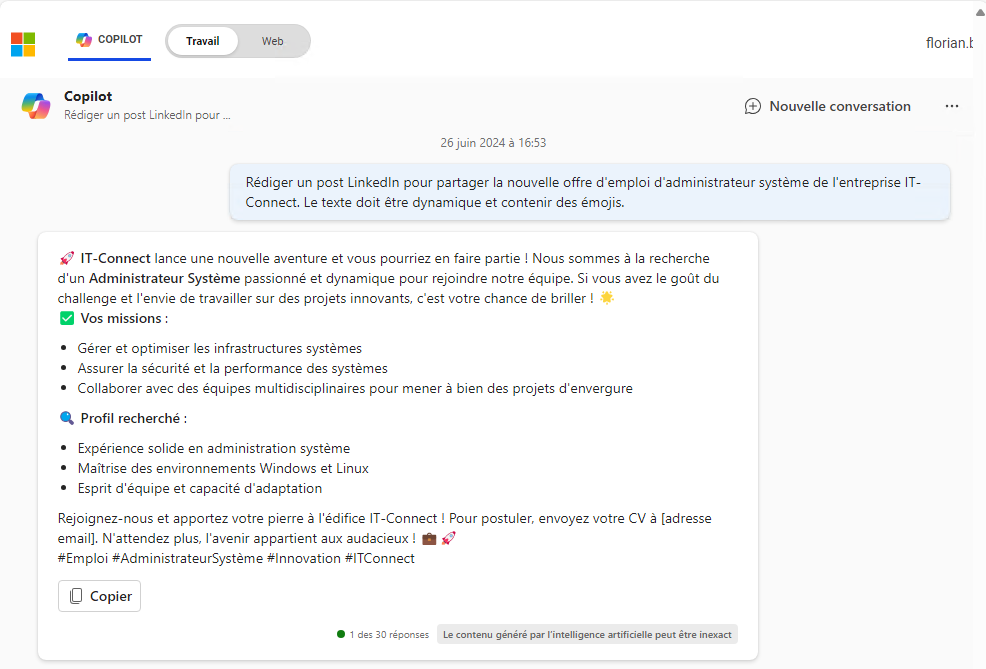 Bien débuter avec Copilot pour Microsoft 365