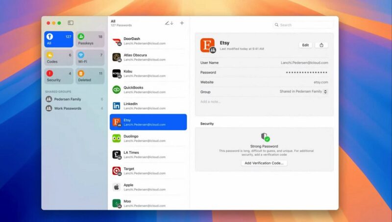 Apple dévoile son gestionnaire de mots de passe pour ses OS et Windows