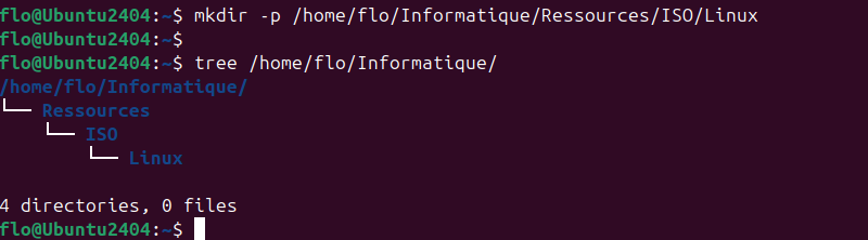 Linux : commande mkdir pour créer des répertoires
