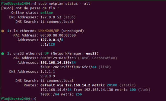 Configurer une adresse IP avec Netplan sur Ubuntu ou Debian