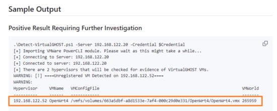 VirtualGHOST: détectez les VM cachées sur VMware ESXi