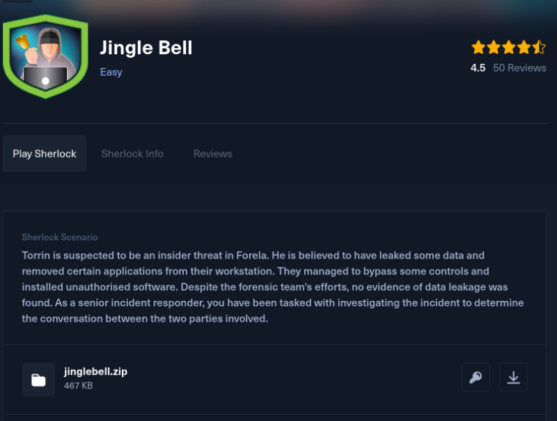 Hack the Box - Sherlocks : découverte et solution de Jingle Bell