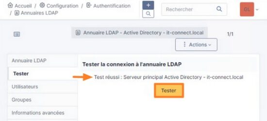 GLPI - Authentification Active Directory en LDAPS