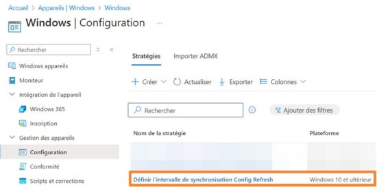 Intune - Découverte de Config Refresh pour Windows