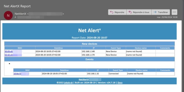 Détectez les appareils sur votre réseau avec NetAlertX