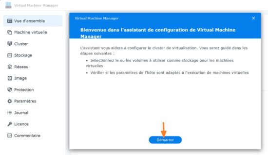 Installer et utiliser Synology Virtual Machine Manager