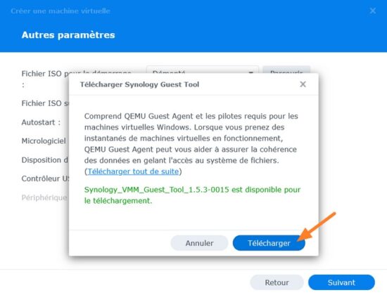 Installer et utiliser Synology Virtual Machine Manager