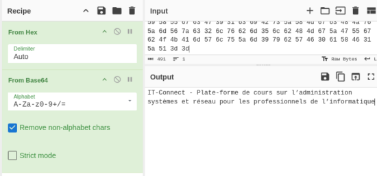 CyberChef - Boite à outils pour la cybersécurité