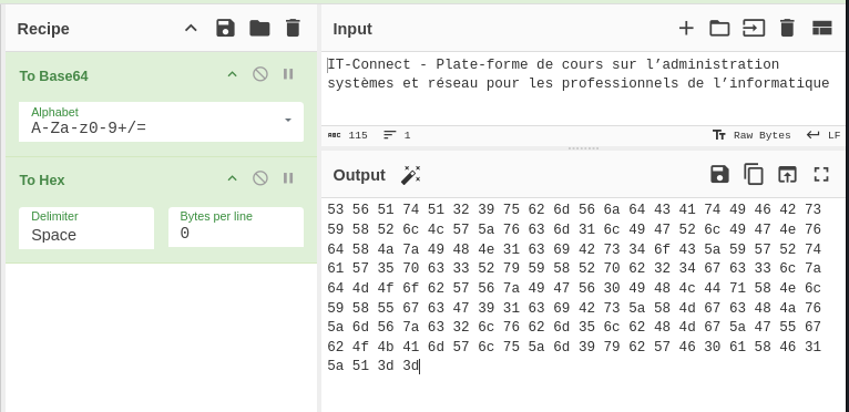 CyberChef - Boite à outils pour la cybersécurité