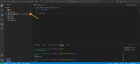 Travailler en local sur un dépôt GitHub avec Git