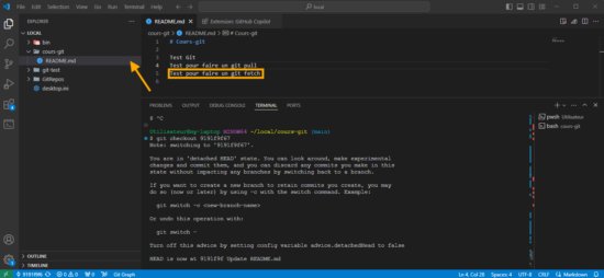 Travailler en local sur un dépôt GitHub avec Git