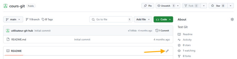 Créer un dépôt GitHub et réaliser son premier commit