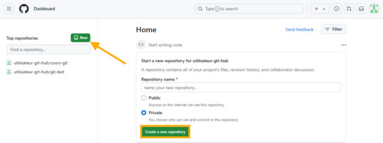 Configurer un dépôt Git local pour utiliser un dépôt GitHub