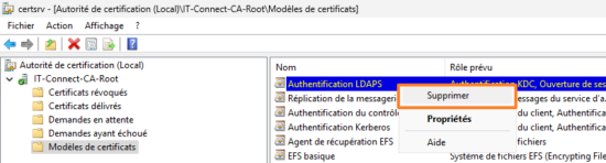 Active Directory - Obtenir un certificat LDAPS avec ADCS