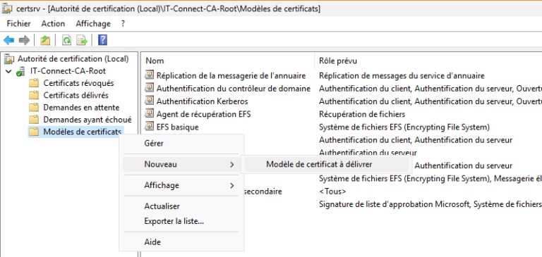 Active Directory - Obtenir un certificat LDAPS avec ADCS