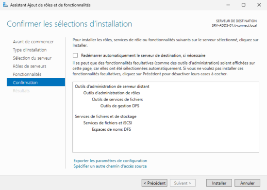 Windows Server 2025 - Installation du rôle DFS