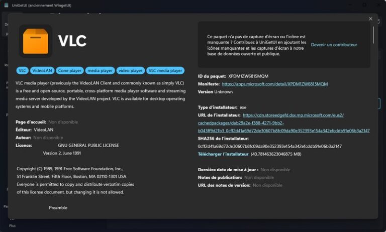 UniGetUI pour Windows - Installer et mettre à jour les apps facilement