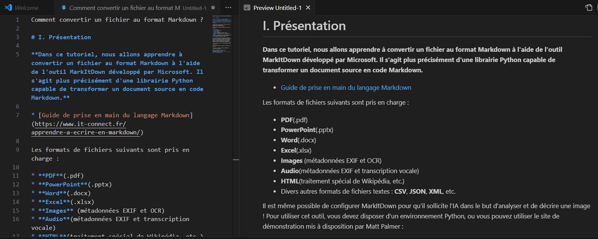 Comment convertir un fichier au format Markdown