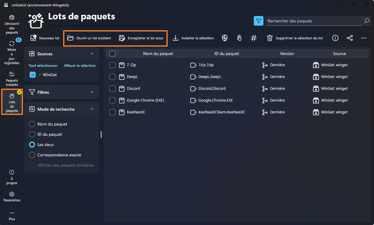 UniGetUI pour Windows - Installer et mettre à jour les apps facilement