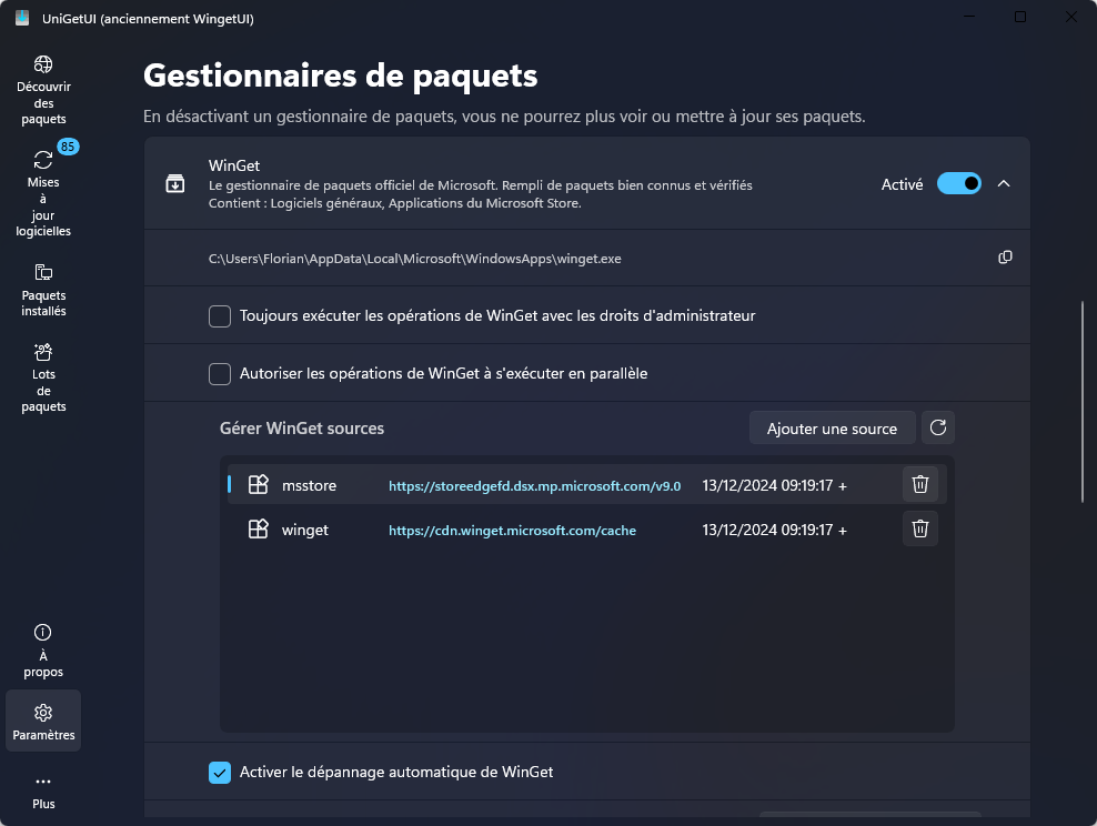 UniGetUI pour Windows - Installer et mettre à jour les apps facilement