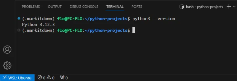 WSL : comment utiliser Python depuis Linux et VSCode