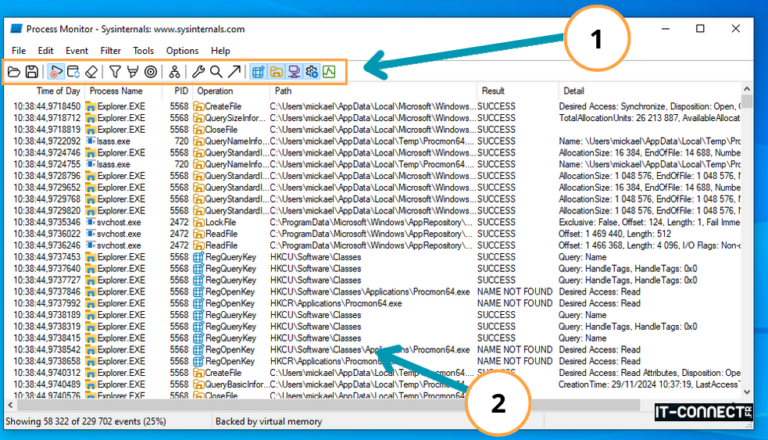 Process Monitor : surveiller les processus sous Windows