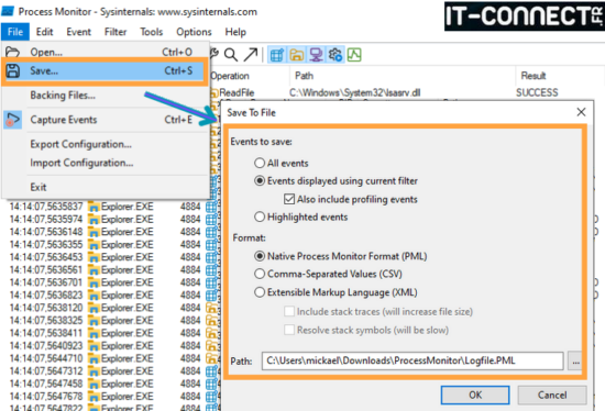 Process Monitor : surveiller les processus sous Windows