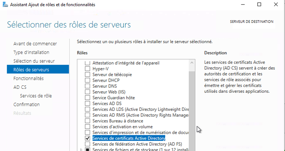 Installation du répondeur en ligne (OSCP) - Windows Server