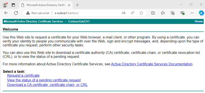 Découverte des services de rôle AD CS sous Windows Server