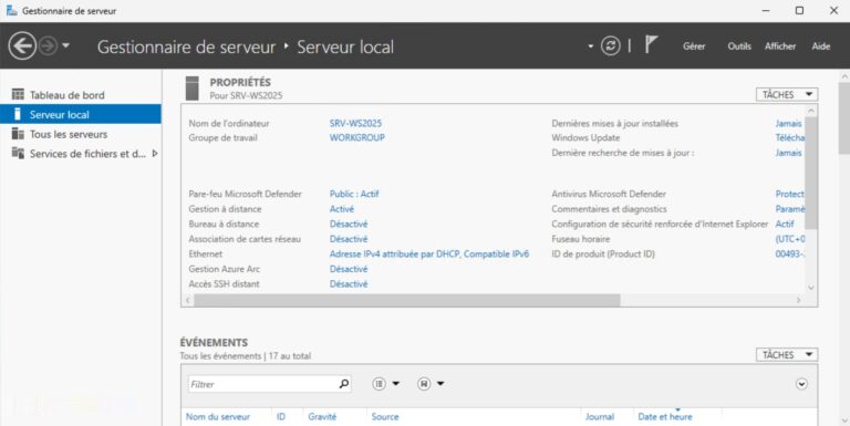 Quels sont les outils de gestion de Windows Server