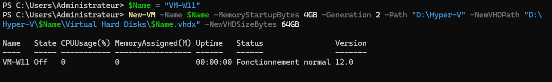 Hyper-V : créer une ou plusieurs VM avec PowerShell