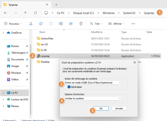 Effectuer un SYSPREP sur Windows 11 24H2