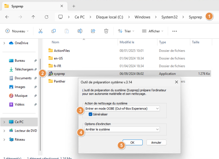 Effectuer un SYSPREP sur Windows 11 24H2