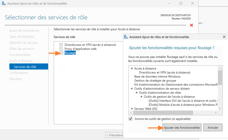 Installation d'un routeur avec Windows Server 2025
