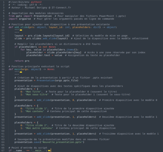 Générer des présentations PowerPoint avec Python